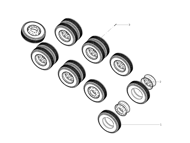 Sitrak Truck Wheels And Tires (295/80r22.5-18pr/Split Wheel Position ...