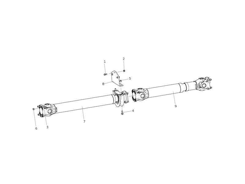 Sitrak Main Drive Shaft (G7//8×4/Wheelbase 1950+2525+1350/Wp10h ...