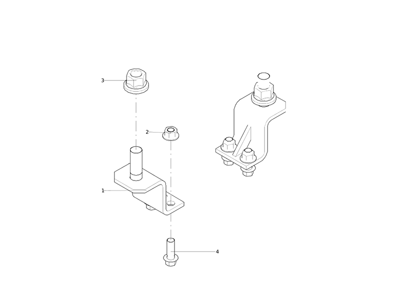 Sitrak Spare Tire Carrier Assembly (For Tractor, 8×4 Dump Truck)